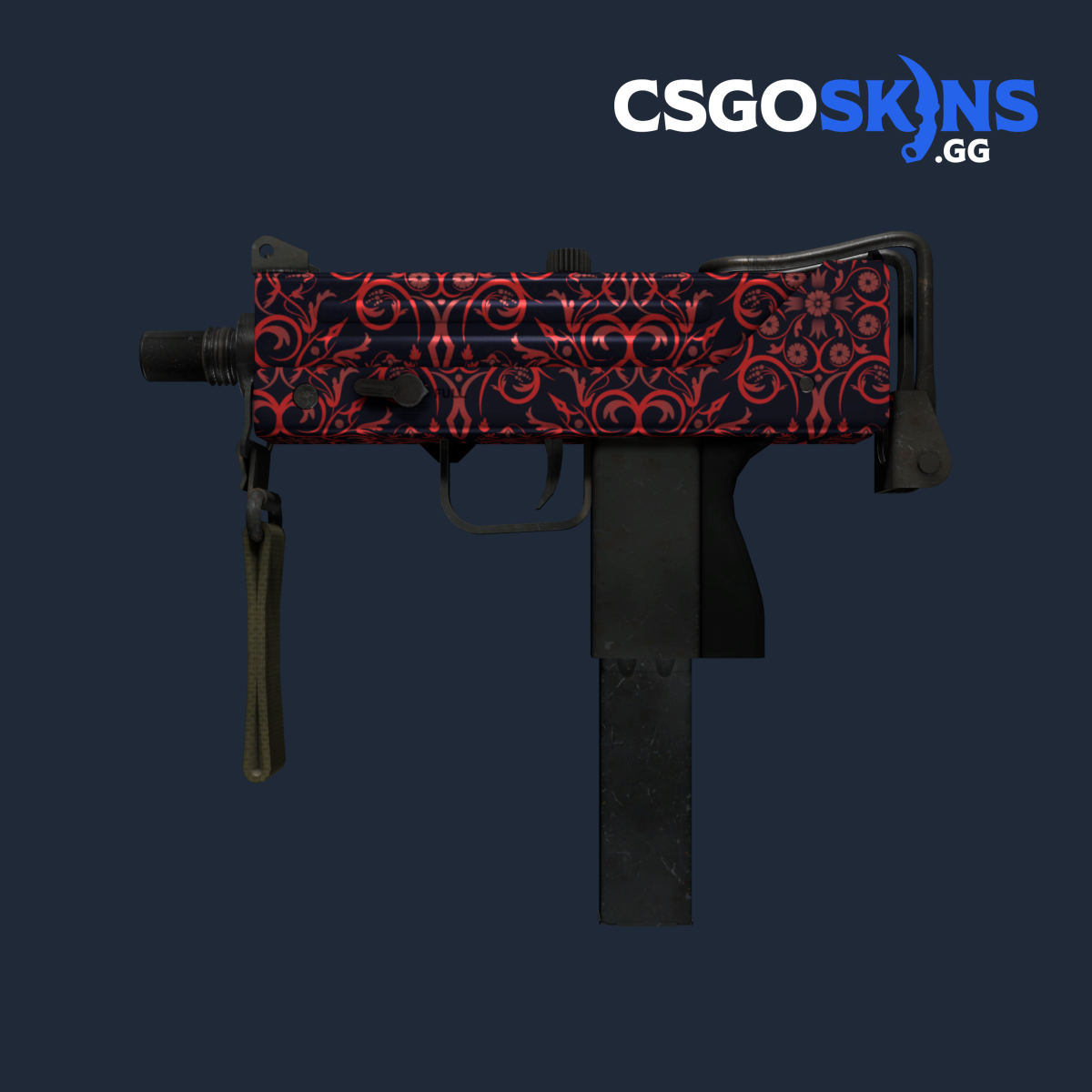MAC-10 | Red Filigree - CSGOSKINS.GG