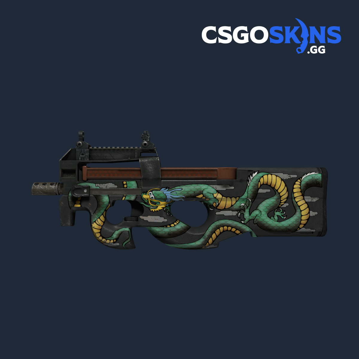 P90 | Emerald Dragon - CSGOSKINS.GG