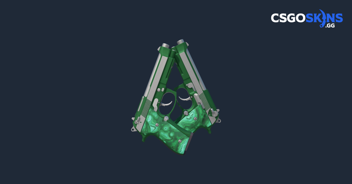 Dual Berettas | Polished Malachite - CSGOSKINS.GG