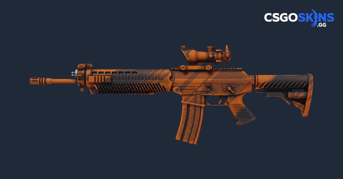 SG 553 | Basket Halftone - CSGOSKINS.GG