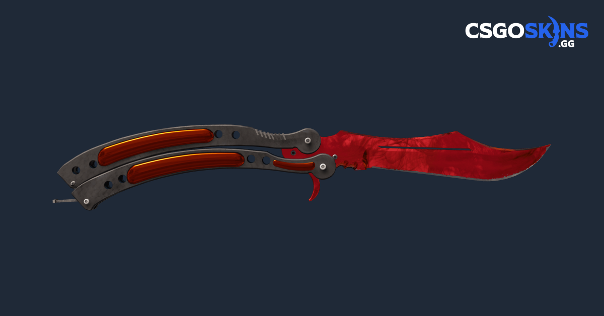 Butterfly Knife | Doppler Ruby - CSGOSKINS.GG