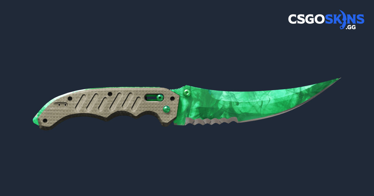 Flip Knife | Gamma Doppler Emerald - CSGOSKINS.GG