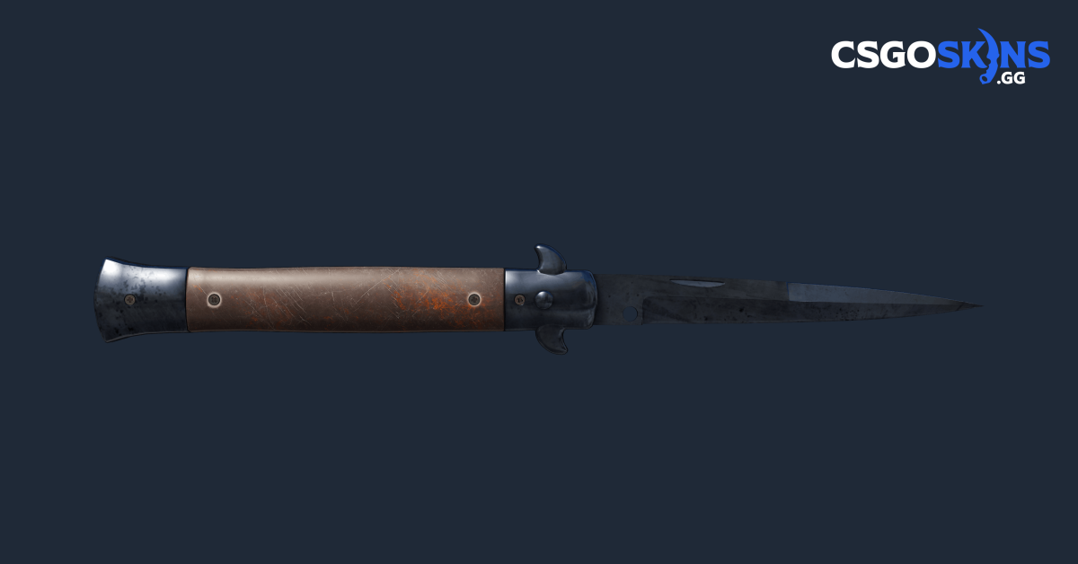 Stiletto Knife | Blue Steel - CSGOSKINS.GG