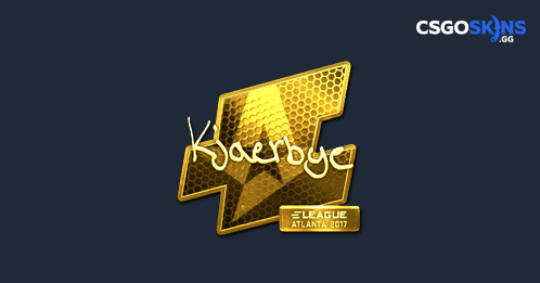Sticker | Kjaerbye (Gold) | Atlanta 2017 - CSGOSKINS.GG