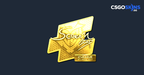 Sticker | ScreaM (Gold) | Atlanta 2017 - CSGOSKINS.GG