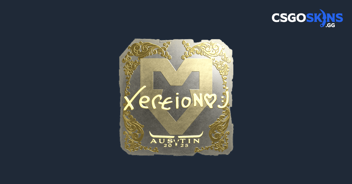 Sticker | xertioN (Gold) | Austin 2025 - CSGOSKINS.GG