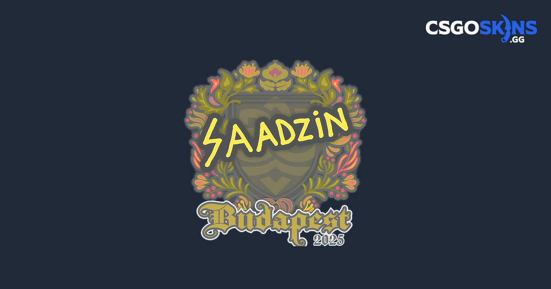 Sticker | saadzin | Budapest 2025 - CSGOSKINS.GG