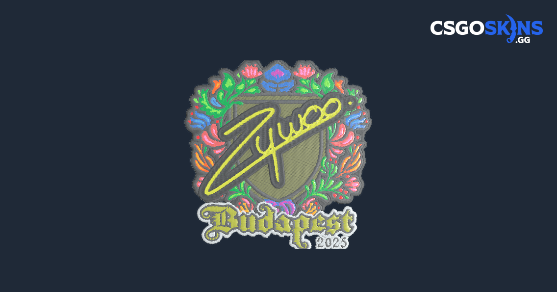 Sticker | ZywOo (Embroidered) | Budapest 2025 - CSGOSKINS.GG