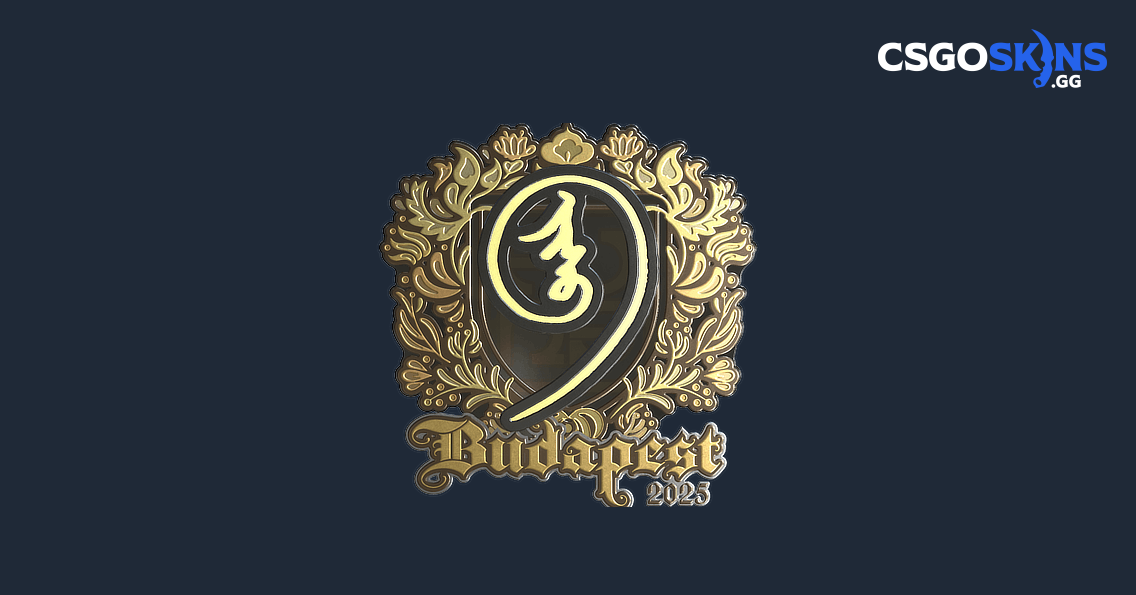 Sticker | nin9 (Gold) | Budapest 2025 - CSGOSKINS.GG