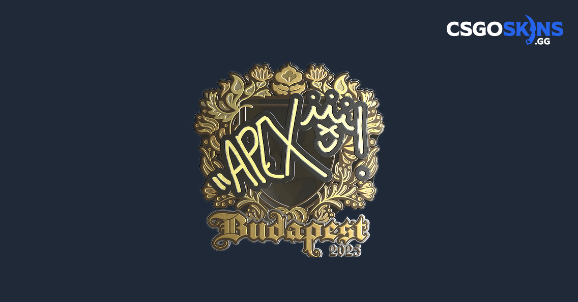 Sticker | apEX (Gold) | Budapest 2025 - CSGOSKINS.GG