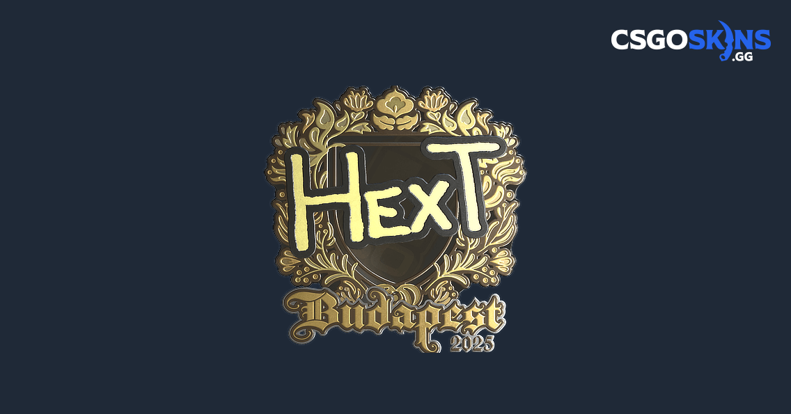 Sticker | HexT (Gold) | Budapest 2025 - CSGOSKINS.GG