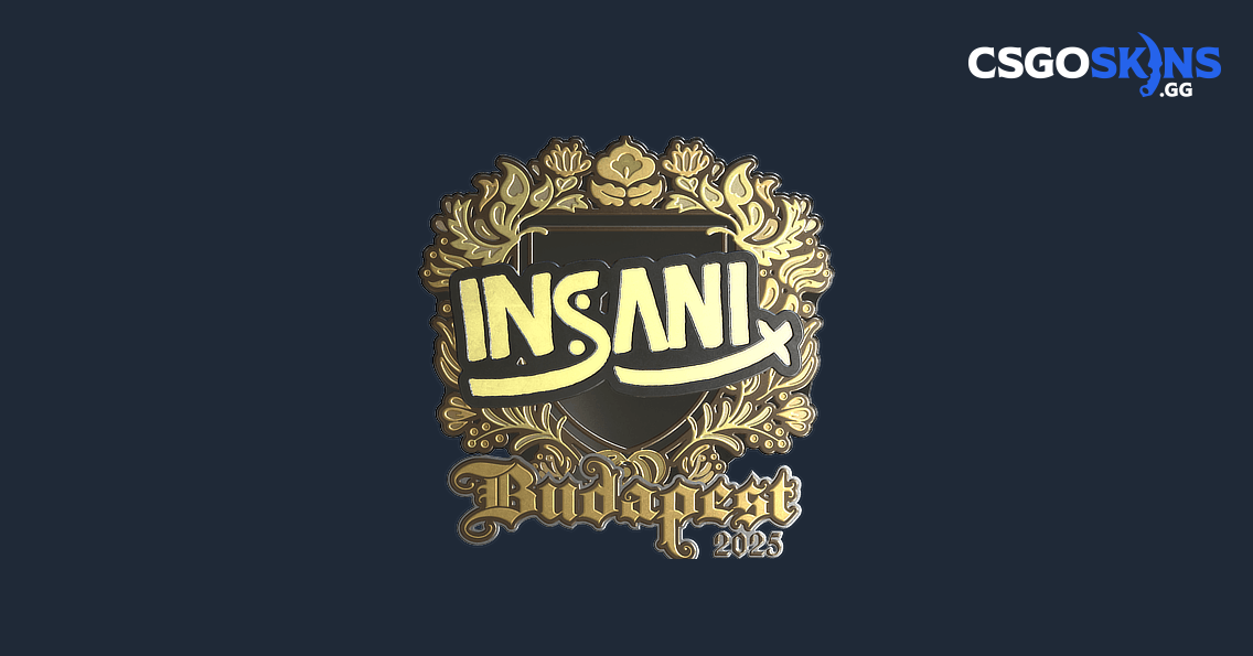 Sticker | insani (Gold) | Budapest 2025 - CSGOSKINS.GG
