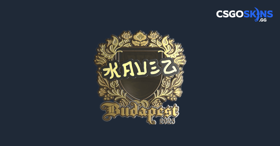 Sticker | kauez (Gold) | Budapest 2025 - CSGOSKINS.GG