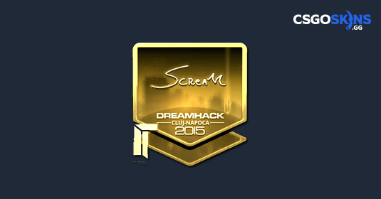Sticker | ScreaM (Gold) | Cluj-Napoca 2015 - CSGOSKINS.GG