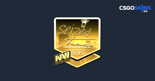 Sticker | seized (Gold) | Cluj-Napoca 2015 - CSGOSKINS.GG