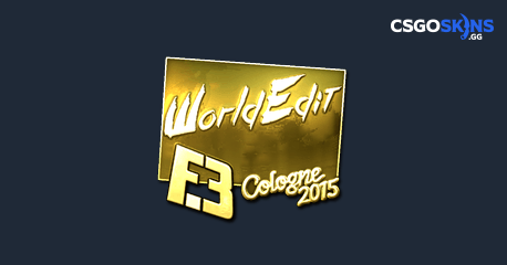 Sticker | WorldEdit (Gold) | Cologne 2015 - CSGOSKINS.GG