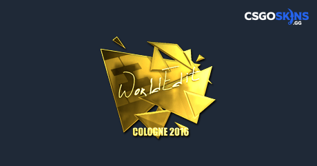 Sticker | WorldEdit (Gold) | Cologne 2016 - CSGOSKINS.GG