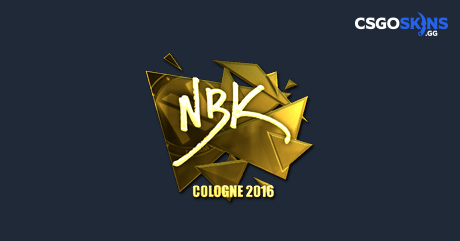 Sticker | NBK- (Gold) | Cologne 2016 - CSGOSKINS.GG