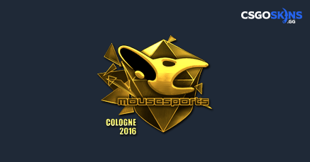 Sticker | mousesports (Gold) | Cologne 2016 - CSGOSKINS.GG