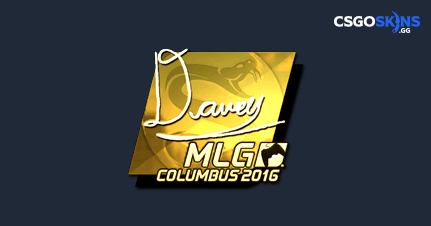 Sticker | DAVEY (Gold) | MLG Columbus 2016 - CSGOSKINS.GG