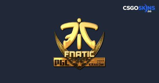 Sticker | Fnatic (Gold) | Krakow 2017 - CSGOSKINS.GG