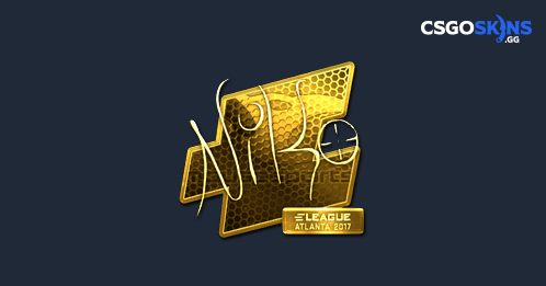 Sticker | NiKo (Gold) | Atlanta 2017 - CSGOSKINS.GG