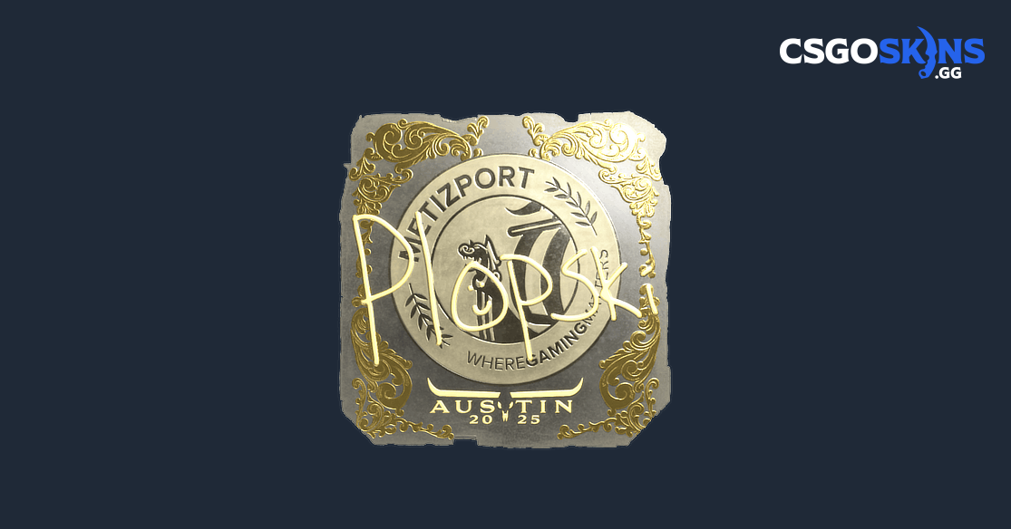 Sticker | Plopski (Gold) | Austin 2025 - CSGOSKINS.GG
