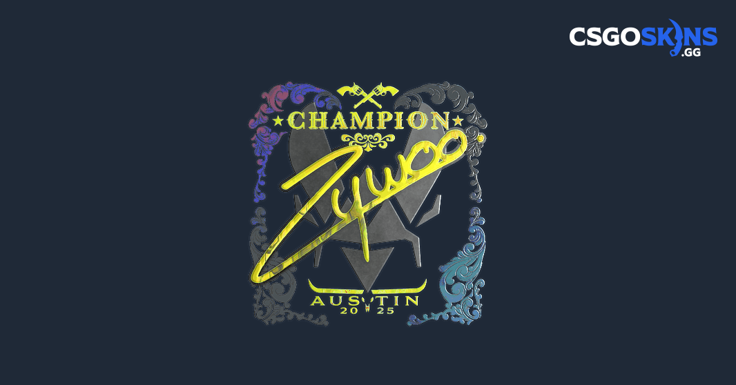 Sticker | ZywOo (Holo, Champion) | Austin 2025 - CSGOSKINS.GG