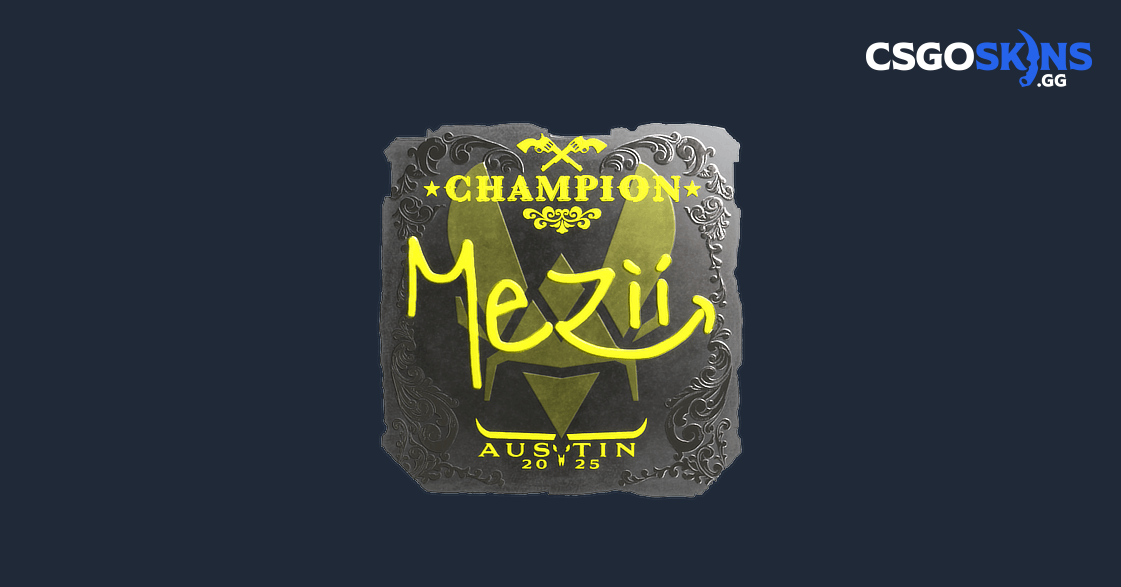 Sticker | mezii (Foil, Champion) | Austin 2025 - CSGOSKINS.GG