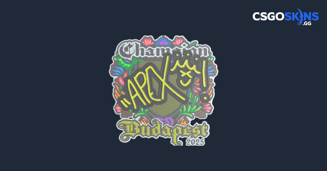 Sticker | apEX (Embroidered, Champion) | Budapest 2025 - CSGOSKINS.GG