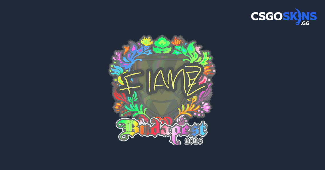 Sticker | FlameZ (Holo) | Budapest 2025 - CSGOSKINS.GG