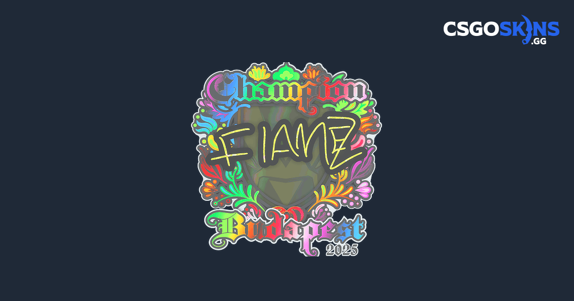 Sticker | FlameZ (Holo, Champion) | Budapest 2025 - CSGOSKINS.GG