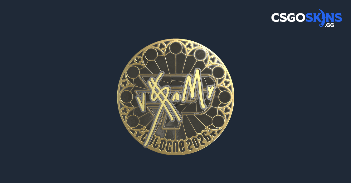 Sticker | v$m (Gold) | Cologne 2026 - CSGOSKINS.GG