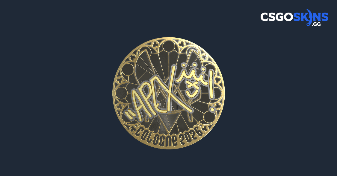 Sticker | apEX (Gold) | Cologne 2026 - CSGOSKINS.GG
