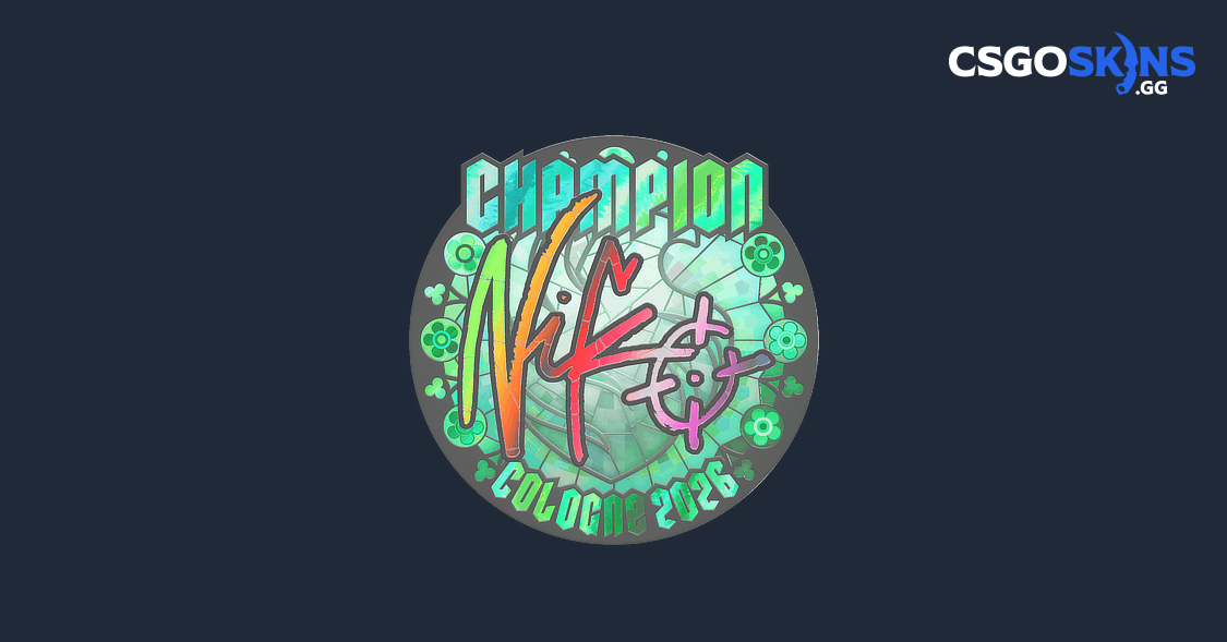 Sticker | NiKo (Holo, Champion) | Cologne 2026 - CSGOSKINS.GG