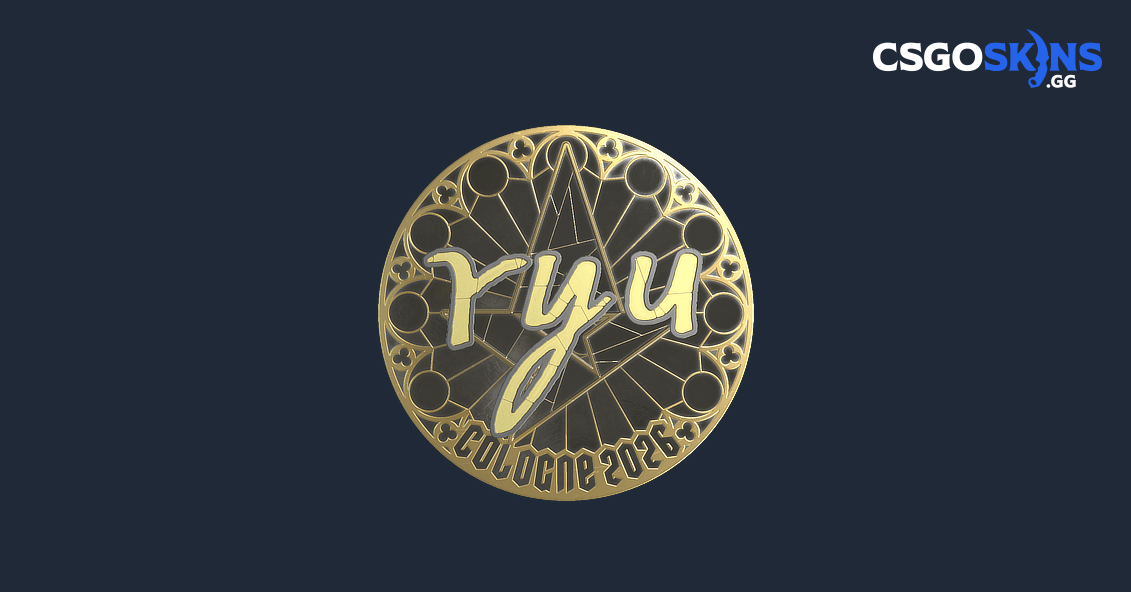 Sticker | ryu (Gold) | Cologne 2026 - CSGOSKINS.GG