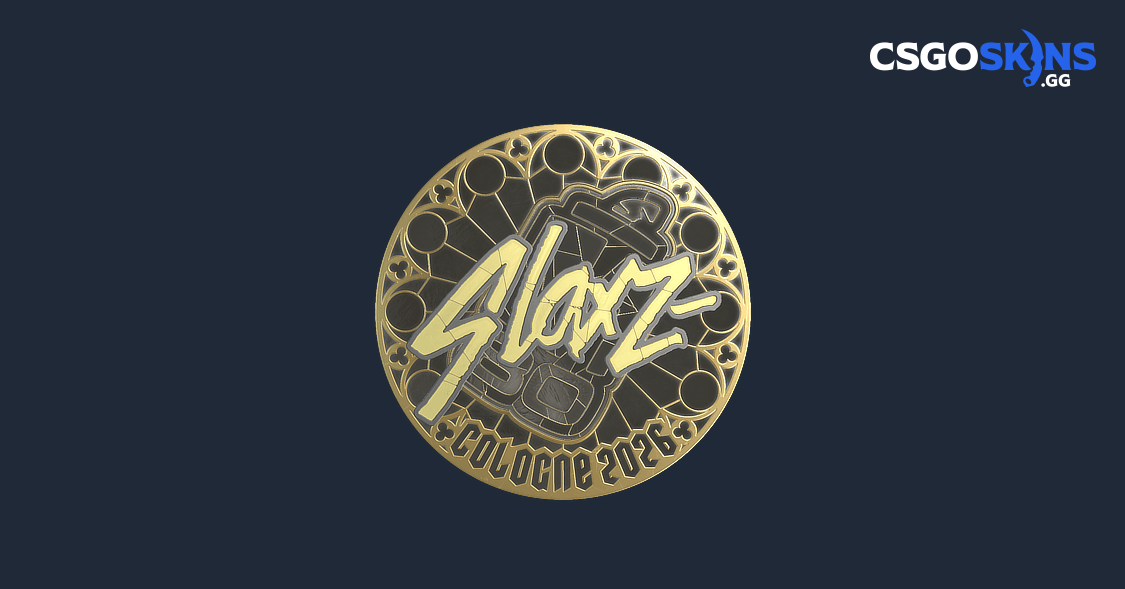Sticker | slaxz- (Gold) | Cologne 2026 - CSGOSKINS.GG
