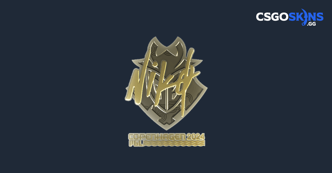 Sticker | NiKo (Gold) | Copenhagen 2024 - CSGOSKINS.GG