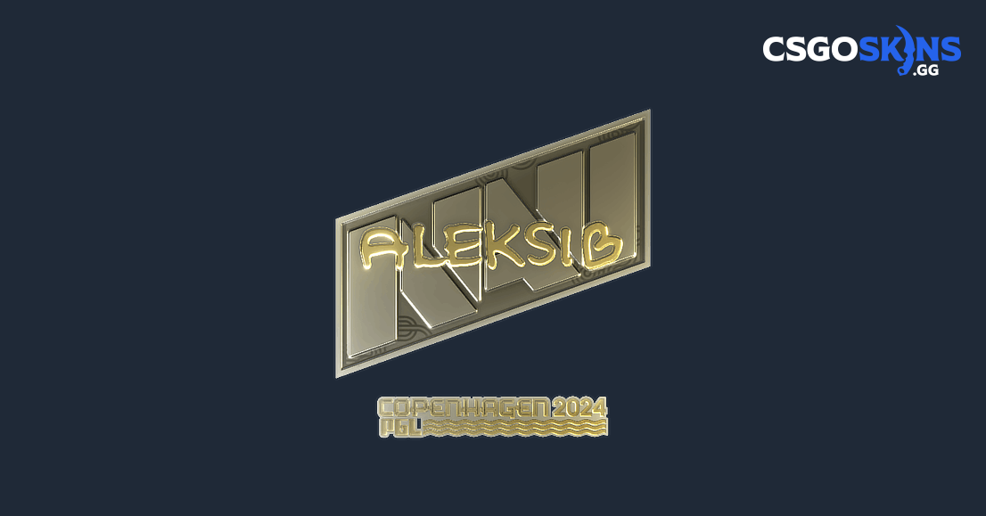 Sticker | Aleksib (Gold) | Copenhagen 2024 - CSGOSKINS.GG
