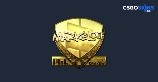 Sticker | markeloff (Gold) | Krakow 2017 - CSGOSKINS.GG