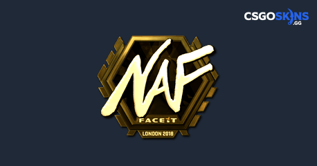 Sticker | NAF (Gold) | London 2018 - CSGOSKINS.GG