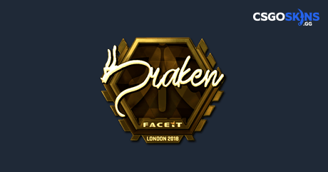 Sticker | draken (Gold) | London 2018 - CSGOSKINS.GG