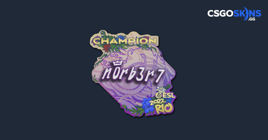 Sticker | n0rb3r7 (Champion) | Rio 2022 - CSGOSKINS.GG