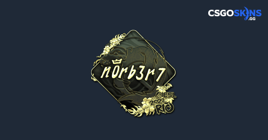Sticker | n0rb3r7 (Gold) | Rio 2022 - CSGOSKINS.GG