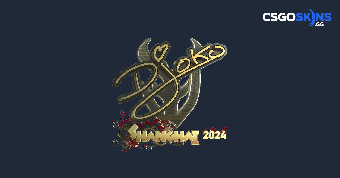 Sticker | Djoko (Gold) | Shanghai 2024 - CSGOSKINS.GG