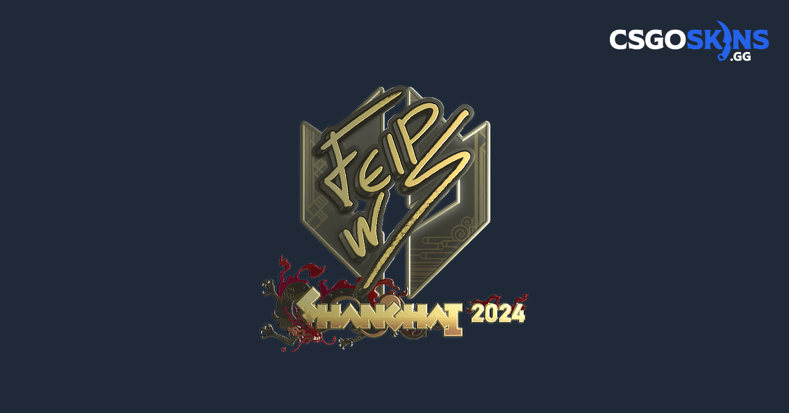 Sticker | felps (Gold) | Shanghai 2024 - CSGOSKINS.GG
