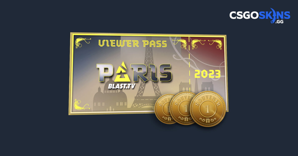 Paris 2023 Viewer Pass + 3 Souvenir Tokens - CSGOSKINS.GG