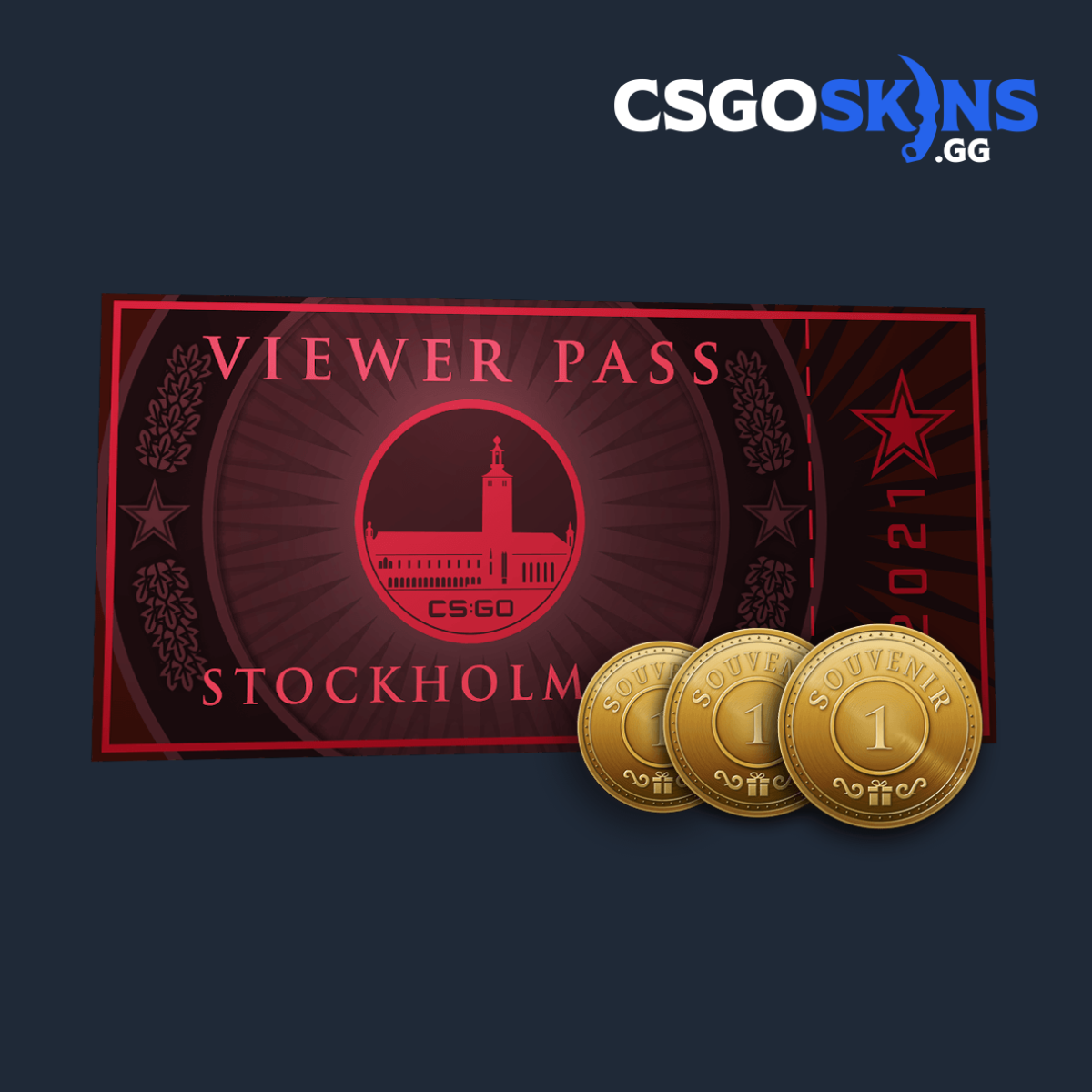 Stockholm 2021 Viewer Pass + 3 Souvenir Tokens - CSGOSKINS.GG