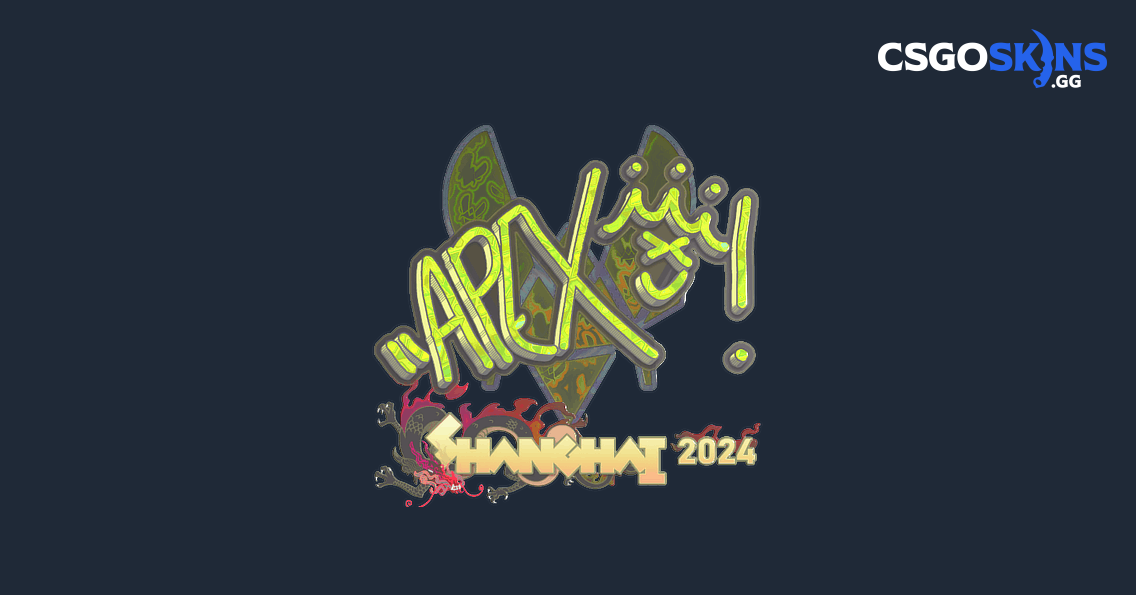 Sticker | apEX (Holo) | Shanghai 2024 - CSGOSKINS.GG