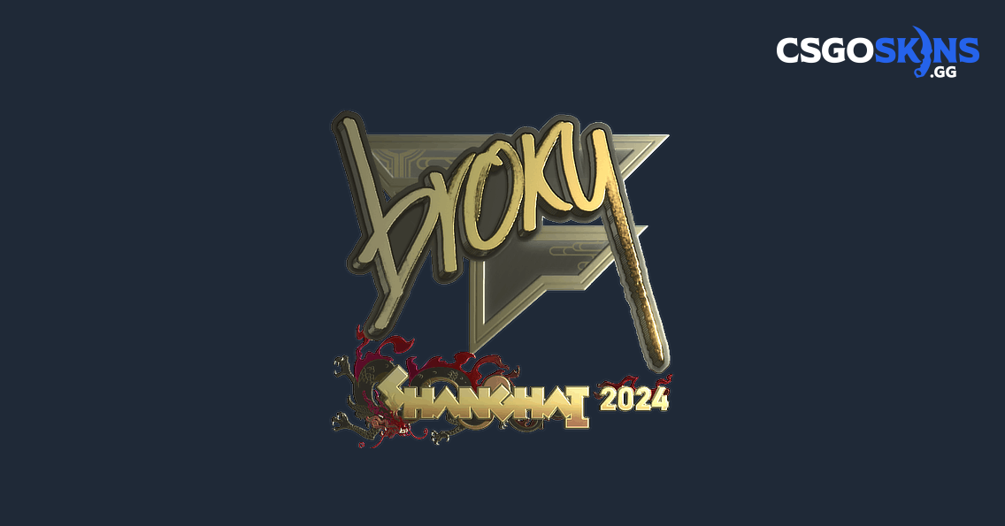Sticker | broky (Gold) | Shanghai 2024 - CSGOSKINS.GG